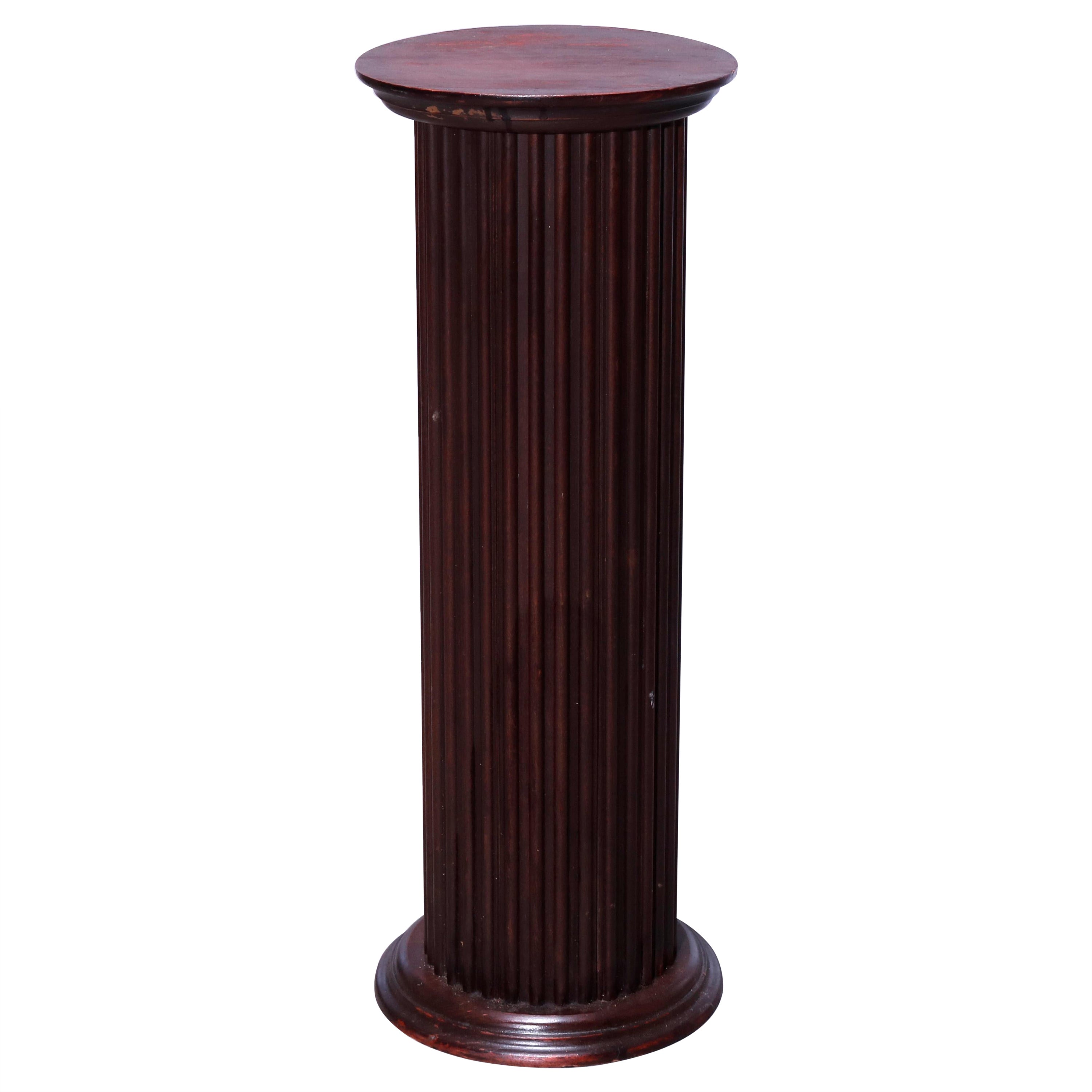 Antique Classical Reeded Mahogany Sculpture Display Pedestal, Circa ...
