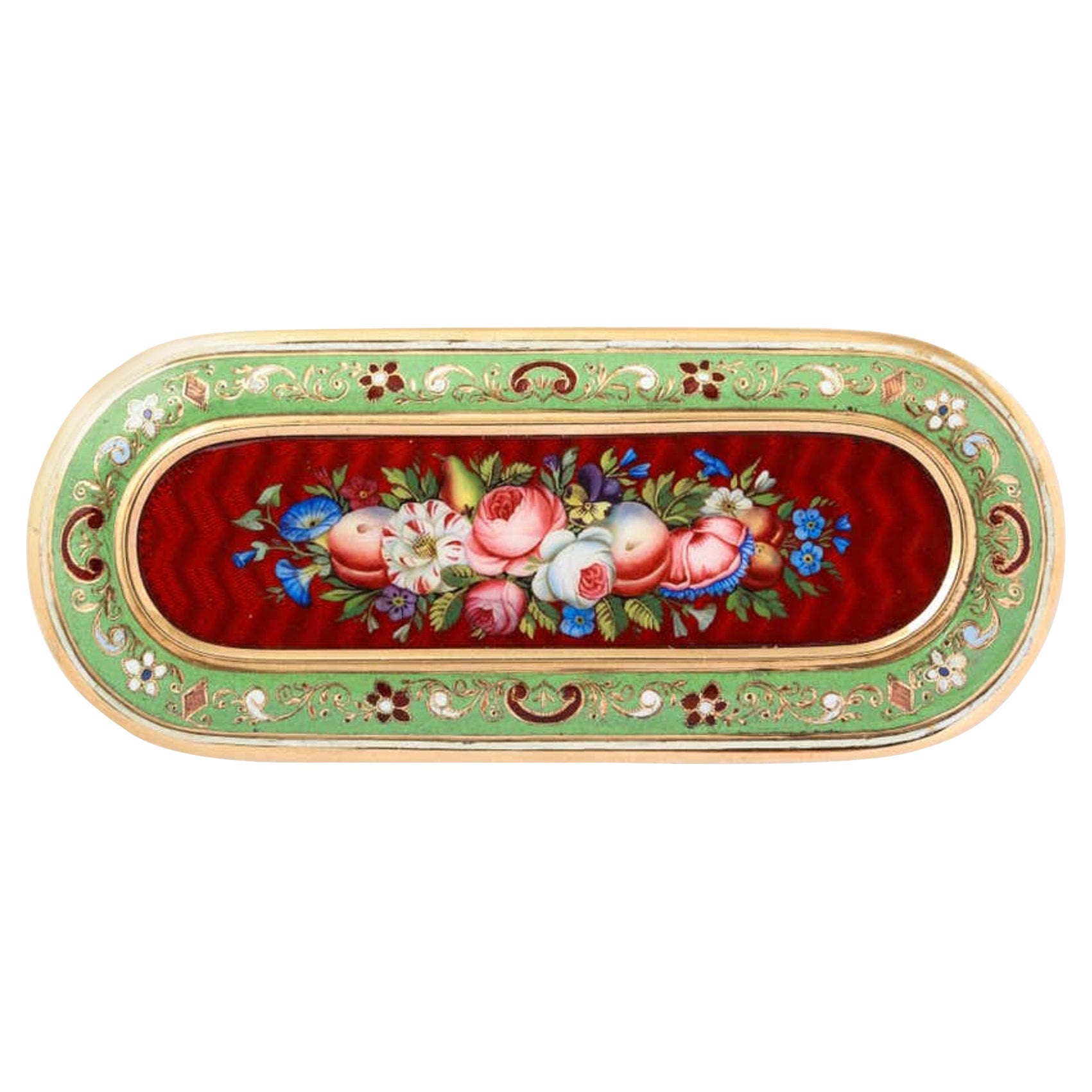 Swiss Enamel Automaton Bird Singing Box circa 1900 at 1stDibs