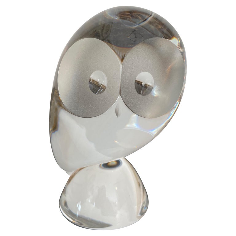 Crystal Abstract Owl by Steuben For Sale at 1stDibs