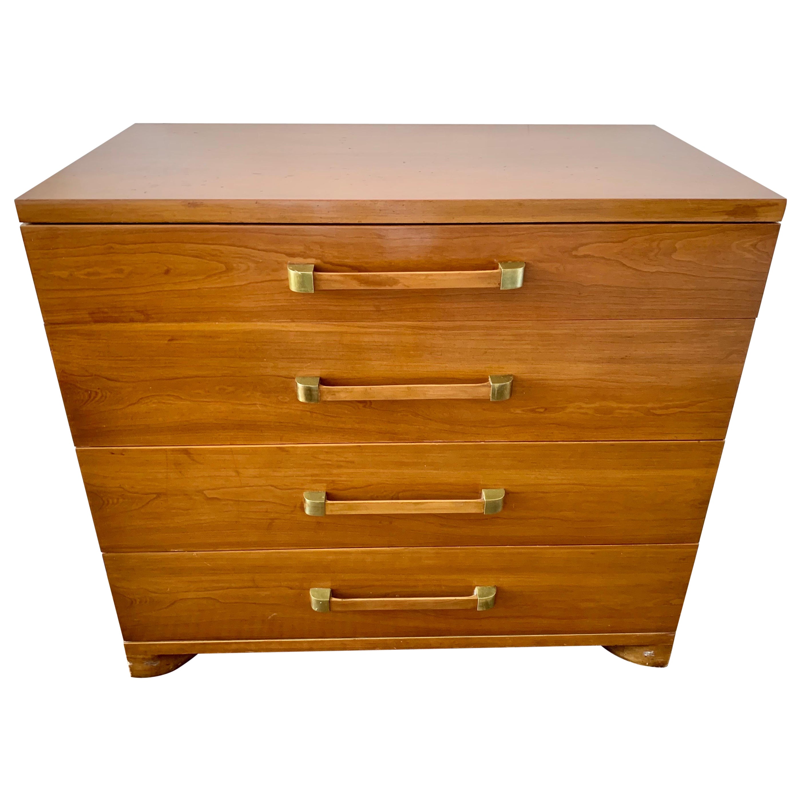 Gold Leaf Chest / Commode by John Widdicomb For Sale at 1stDibs