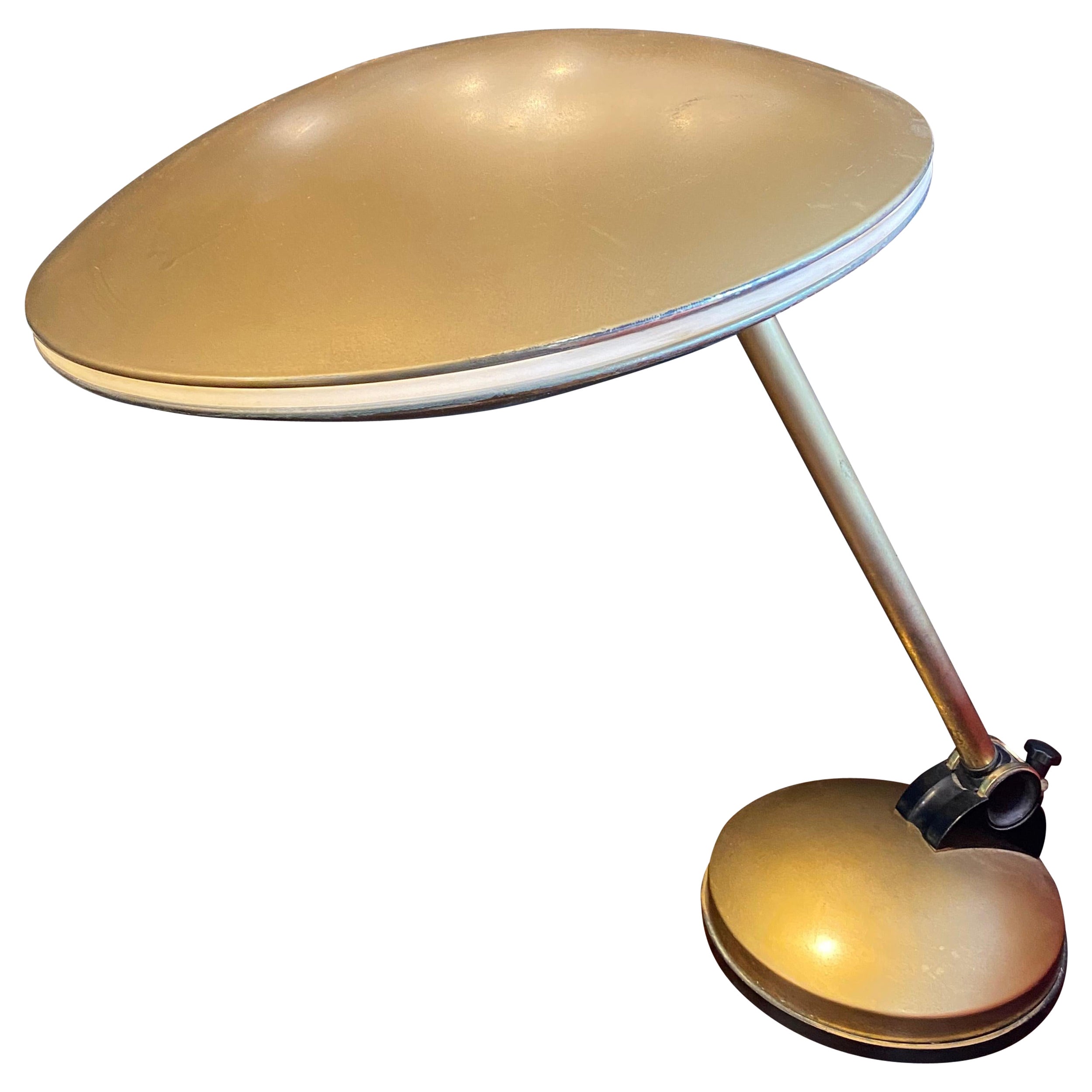 Italian Desk Lamp with articulated shade For Sale at 1stDibs