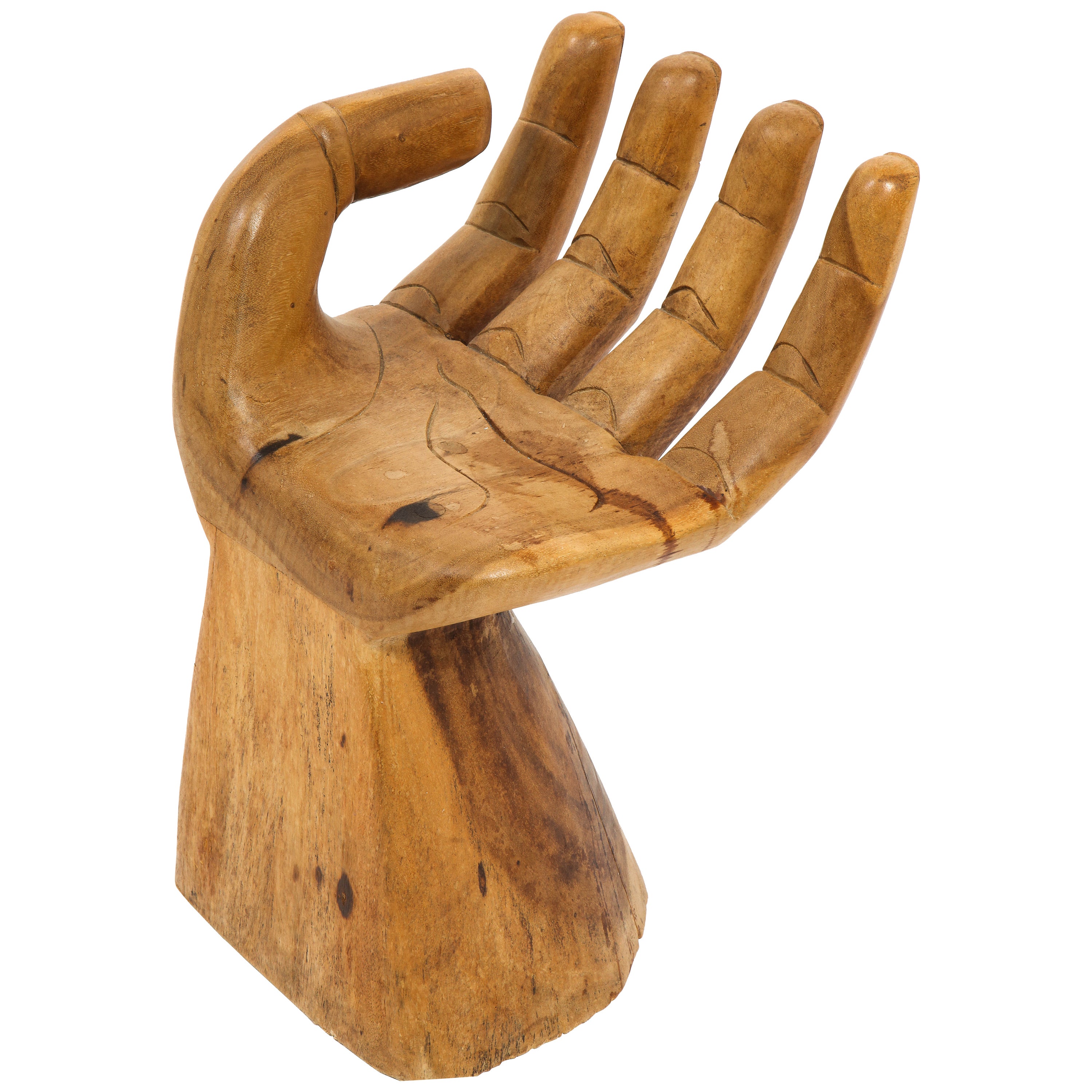 Carved Wood Hand Shaped Stool, Mexico 1960's For Sale at 1stDibs ...