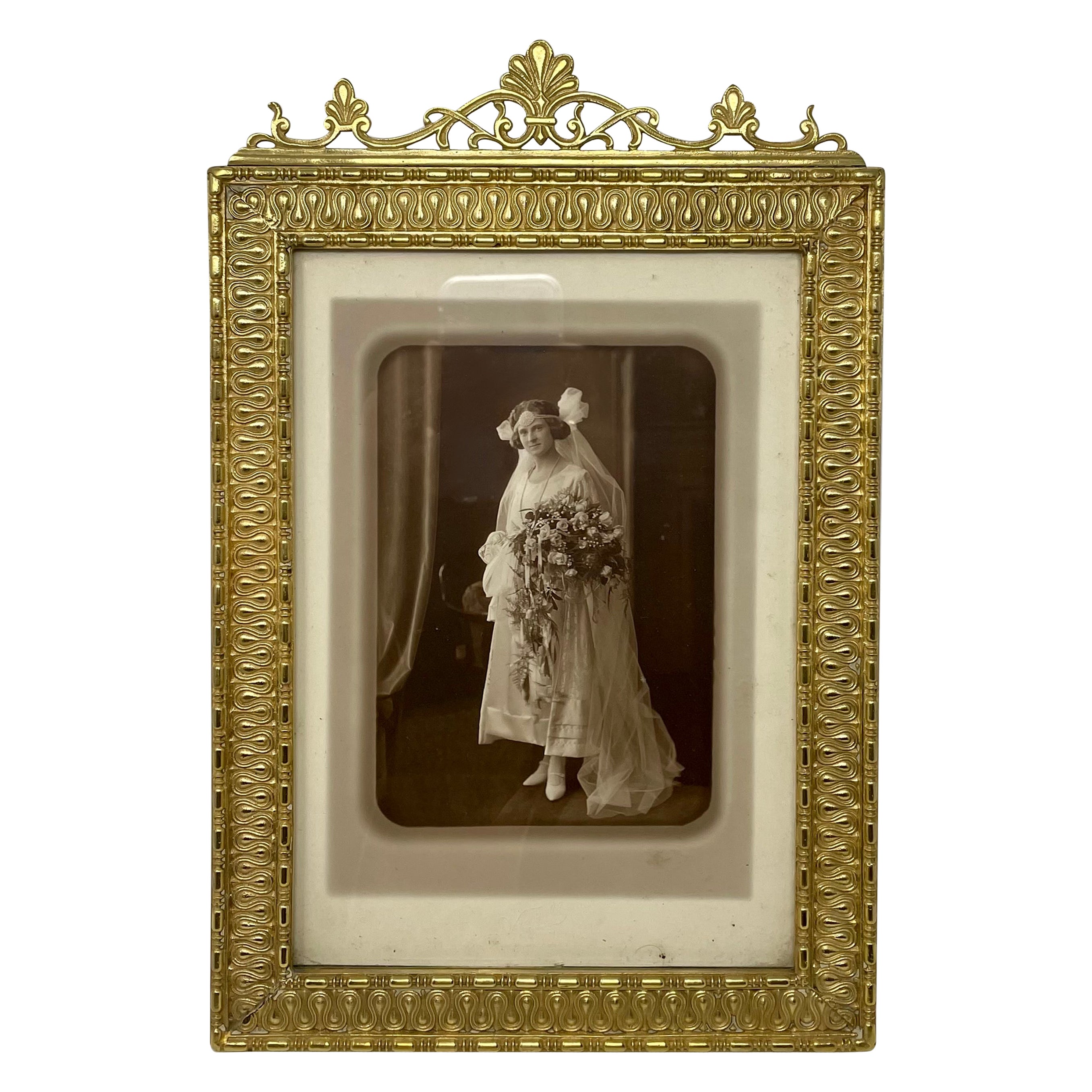 Antique French Gilded Bronze Double Photograph / Picture Frame, circa ...