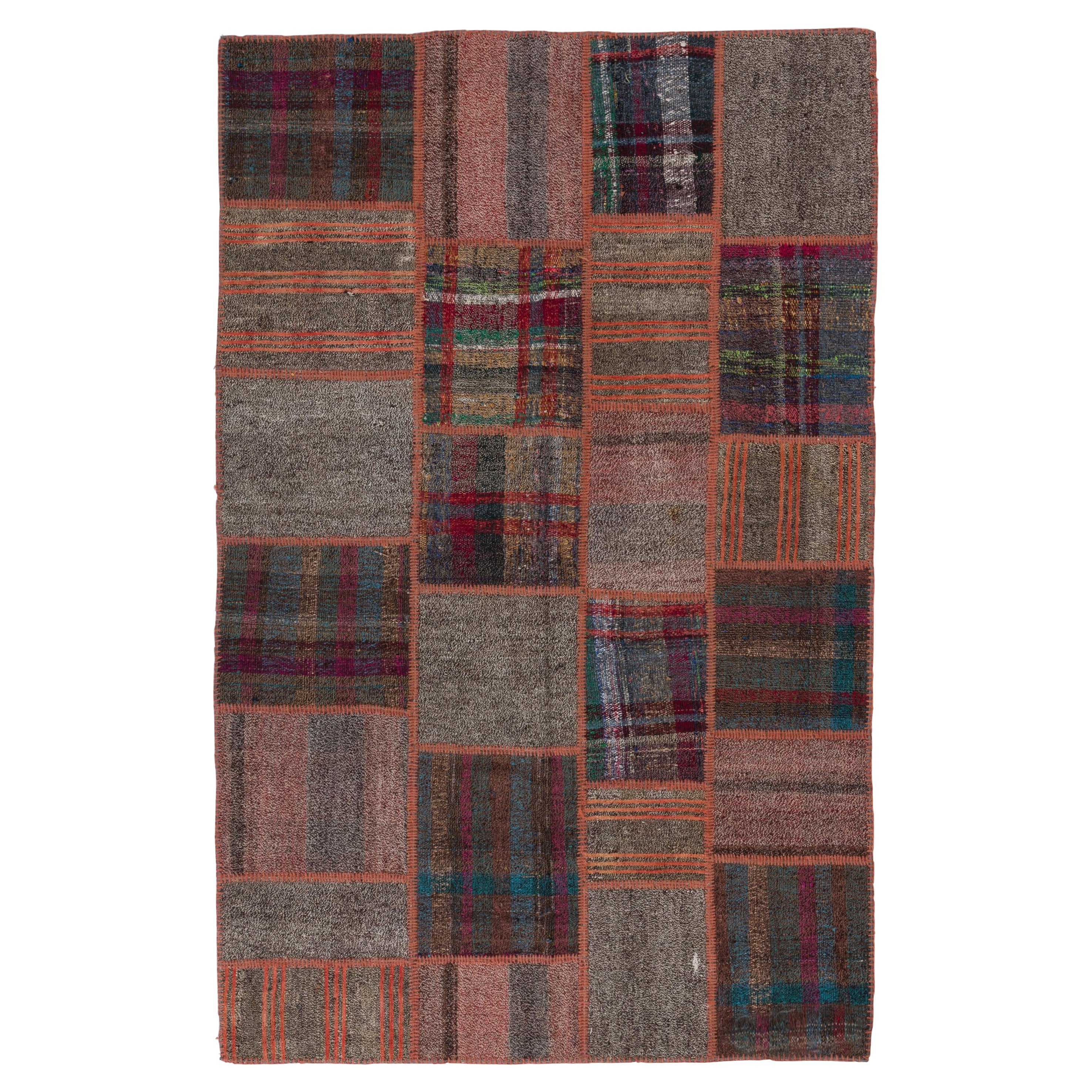 Unique Patchwork Rug Made of Vintage Anatolian Kilims at 1stDibs