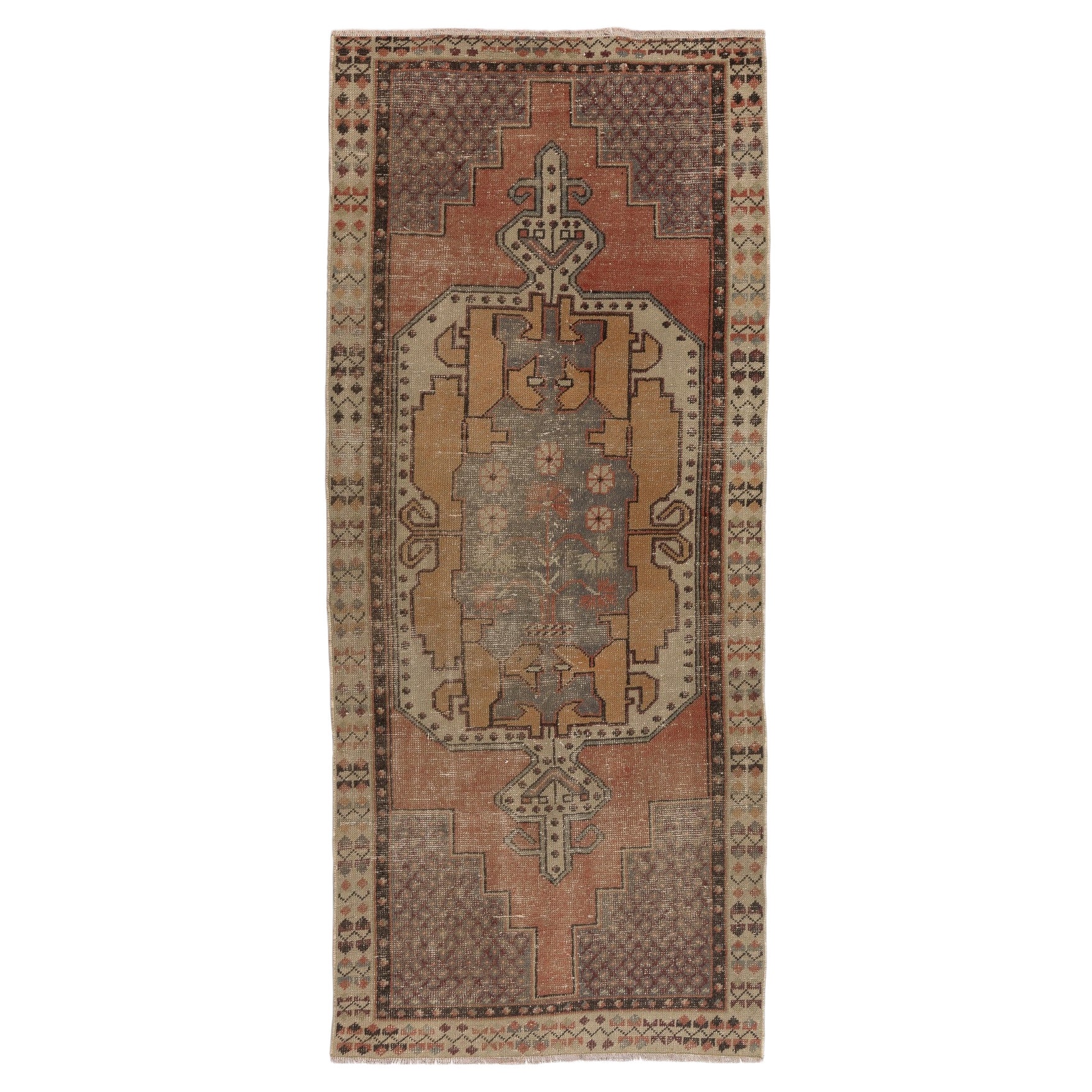 5x10 Ft One-of-a-Kind 1950s Anatolian Wool Rug in Butterscotch Yellow ...