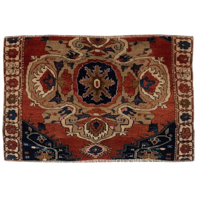 Handmade Turkish Wool Rug with Vintage Charm For Sale at 1stDibs ...