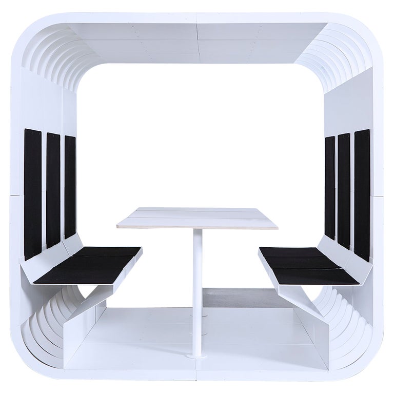 Modern Meeting Pod in Stainless Steel and Birch Plywood For Sale at ...