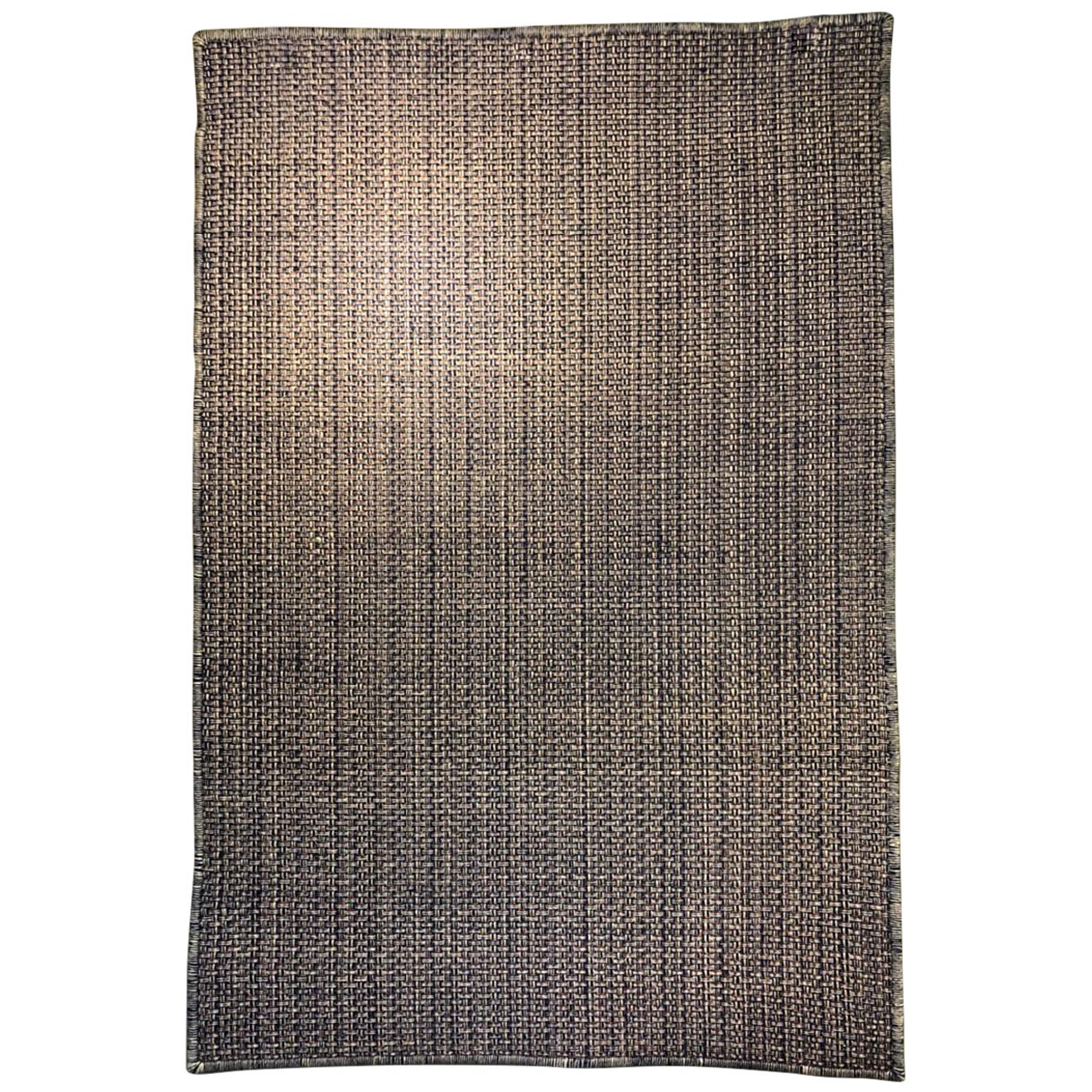 Blue, White Natural Fiber / Copper Handcrafted Area Rug 6'7"x9'10" by ...