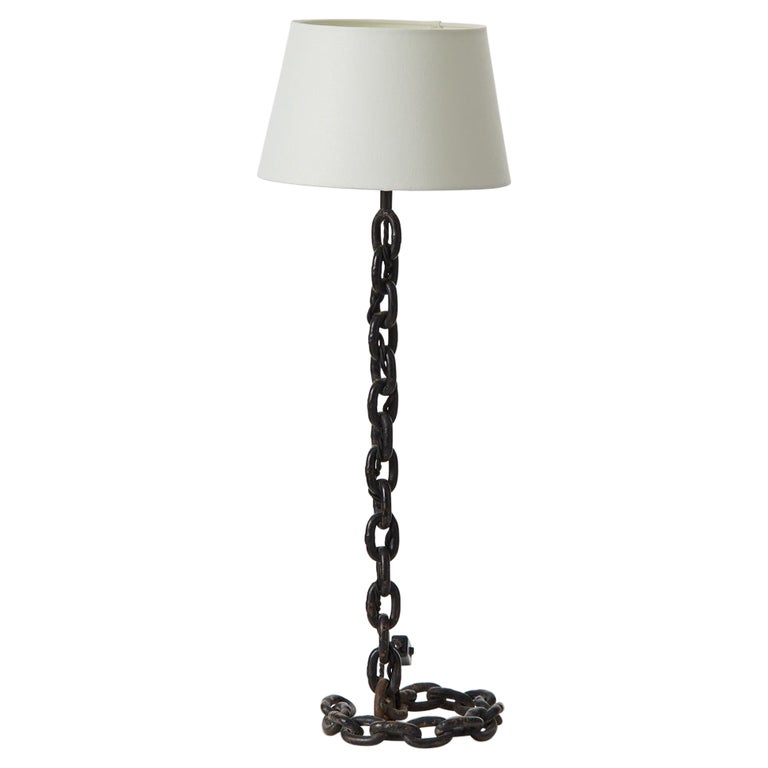 1950s French Chain-Link Table Lamp in the Manner of Franz West at 1stDibs