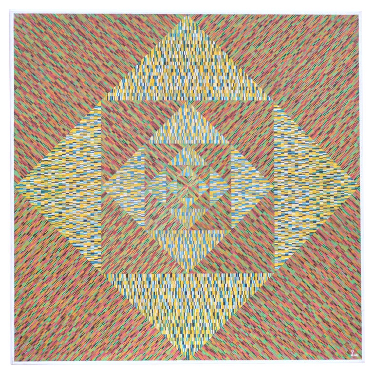 Geometric Abstract Multi Color Dutch Painting For Sale at 1stDibs ...