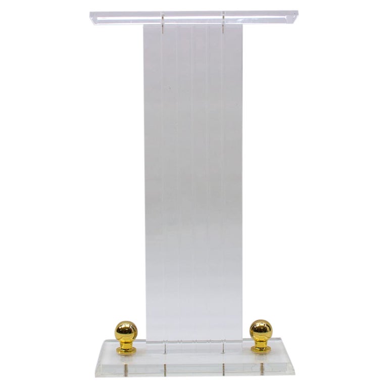 Acrylic Column with Golden Balls, 1970s, Italy For Sale at 1stDibs