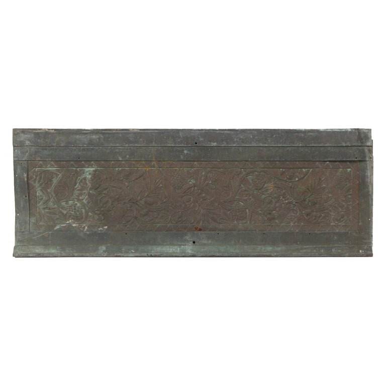 1930s Art Deco Stamped Bronze Panel with Grapevines with Original ...