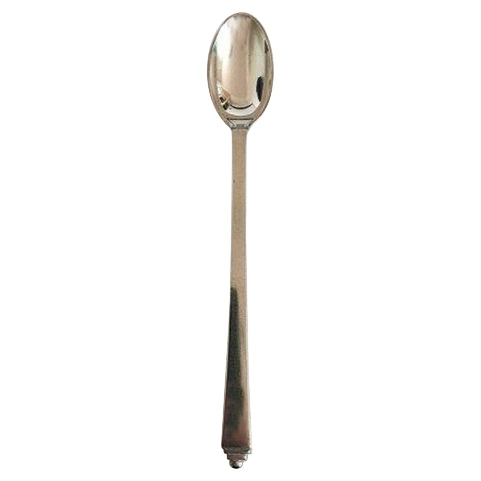 Georg Jensen Handcrafted Sterling Silver Beaded Small Teaspoon For Sale ...