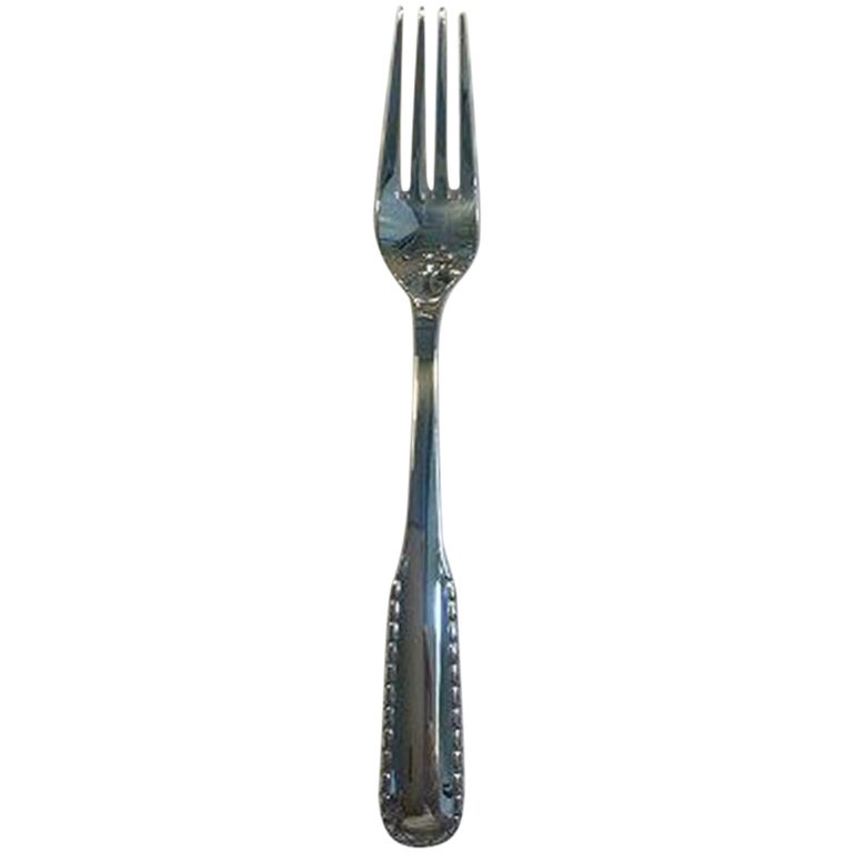 Georg Jensen Silver Rope Luncheon Fork No 022 For Sale at 1stDibs
