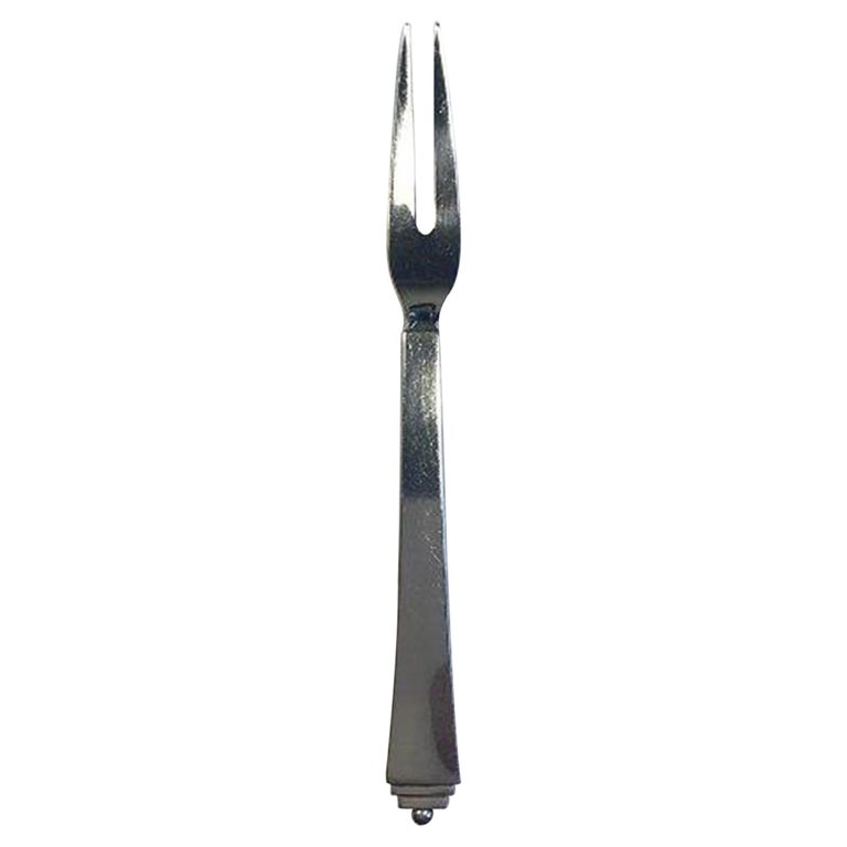 Georg Jensen Sterling Silver Pyramid Meat Fork/Server Fork No 143 For ...