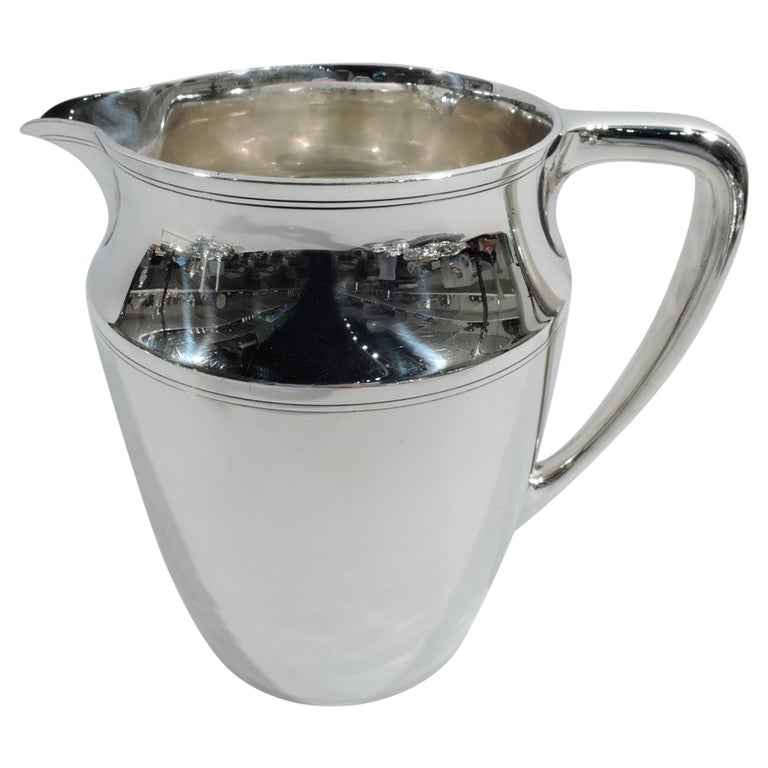 Tiffany American Modern Sterling Silver Water Pitcher For Sale at 1stDibs