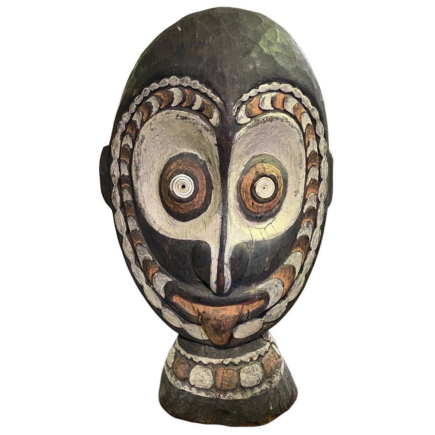 Large Sepik River Tribe Carved Wood Mask from Papua New Guinea at 1stDibs