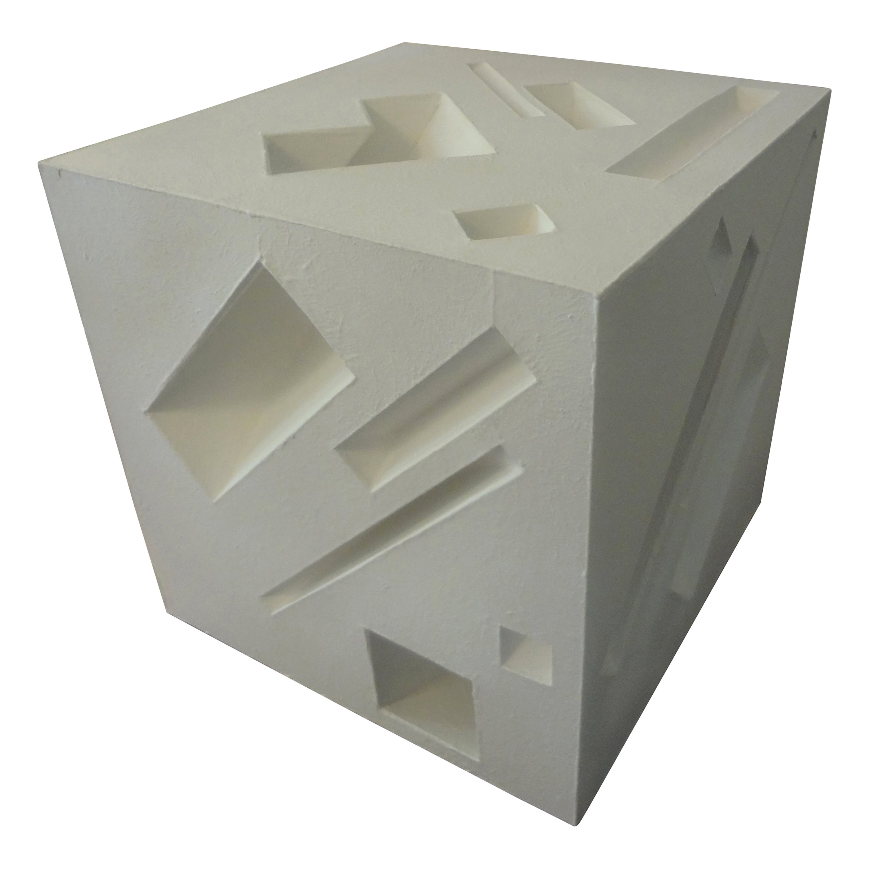 Vintage Modern Art Geometric Cube Sculpture at 1stDibs