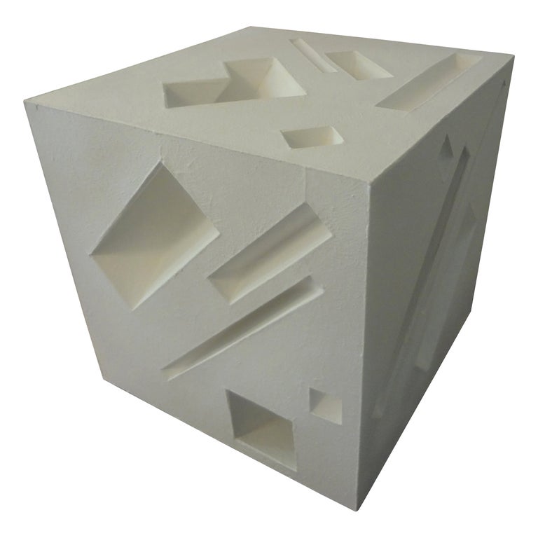 Mid-Century Modern Abstract Cube Sculpture Signed Steve Upham For Sale ...