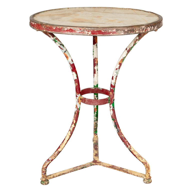 19th Century French Wrought Iron Bistro Table For Sale at 1stDibs