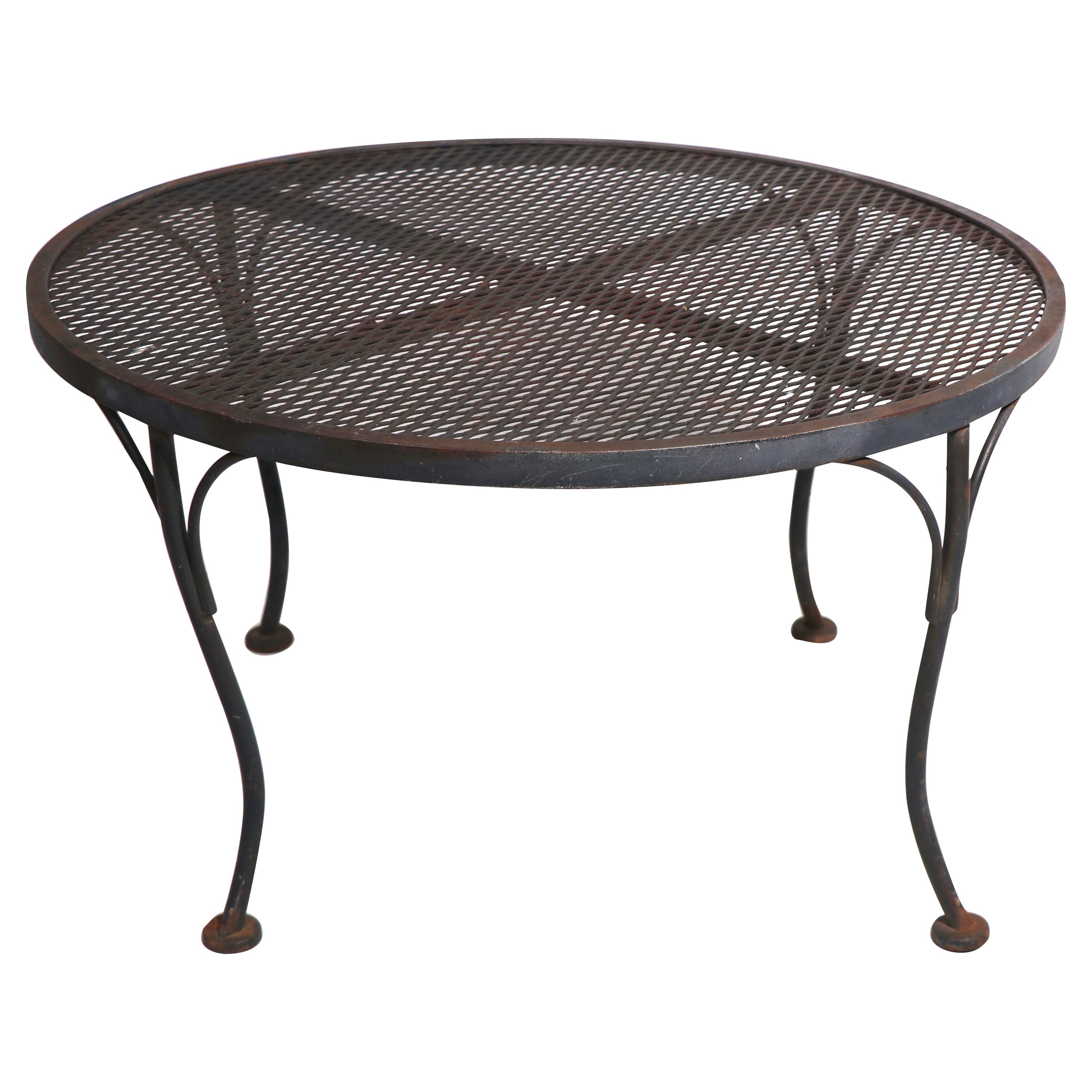 Wrought Iron Coffee Cocktail Table by Woodard at 1stDibs
