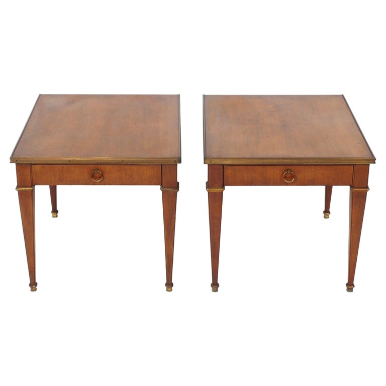 Pair of Baker Neoclassical End Tables or Night Stands For Sale at 1stDibs