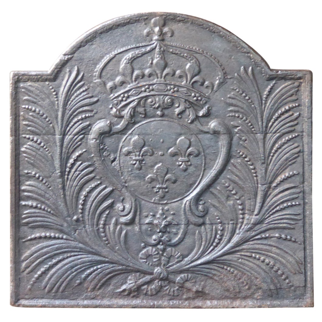 French Louis XIV 'Coat of Arms' Fireback, 17th-18th Century at 1stDibs