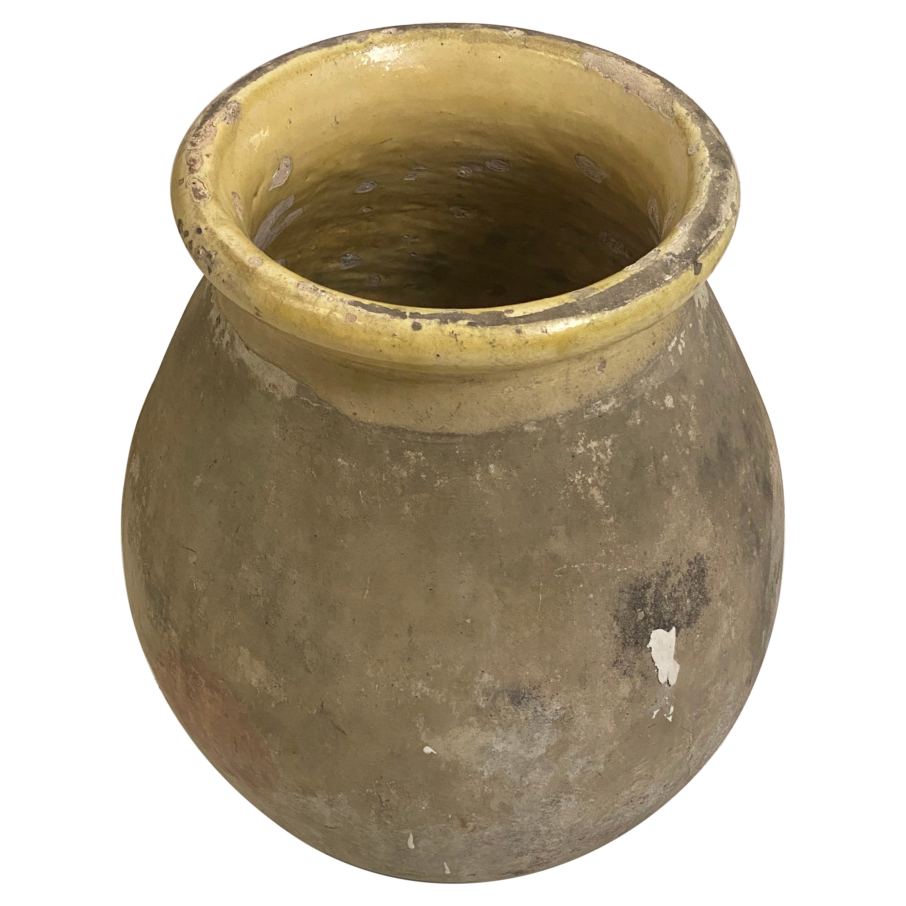 Large Handmade Rustic Farmhouse Blue-Green Glazed Terracotta Clay Pots ...