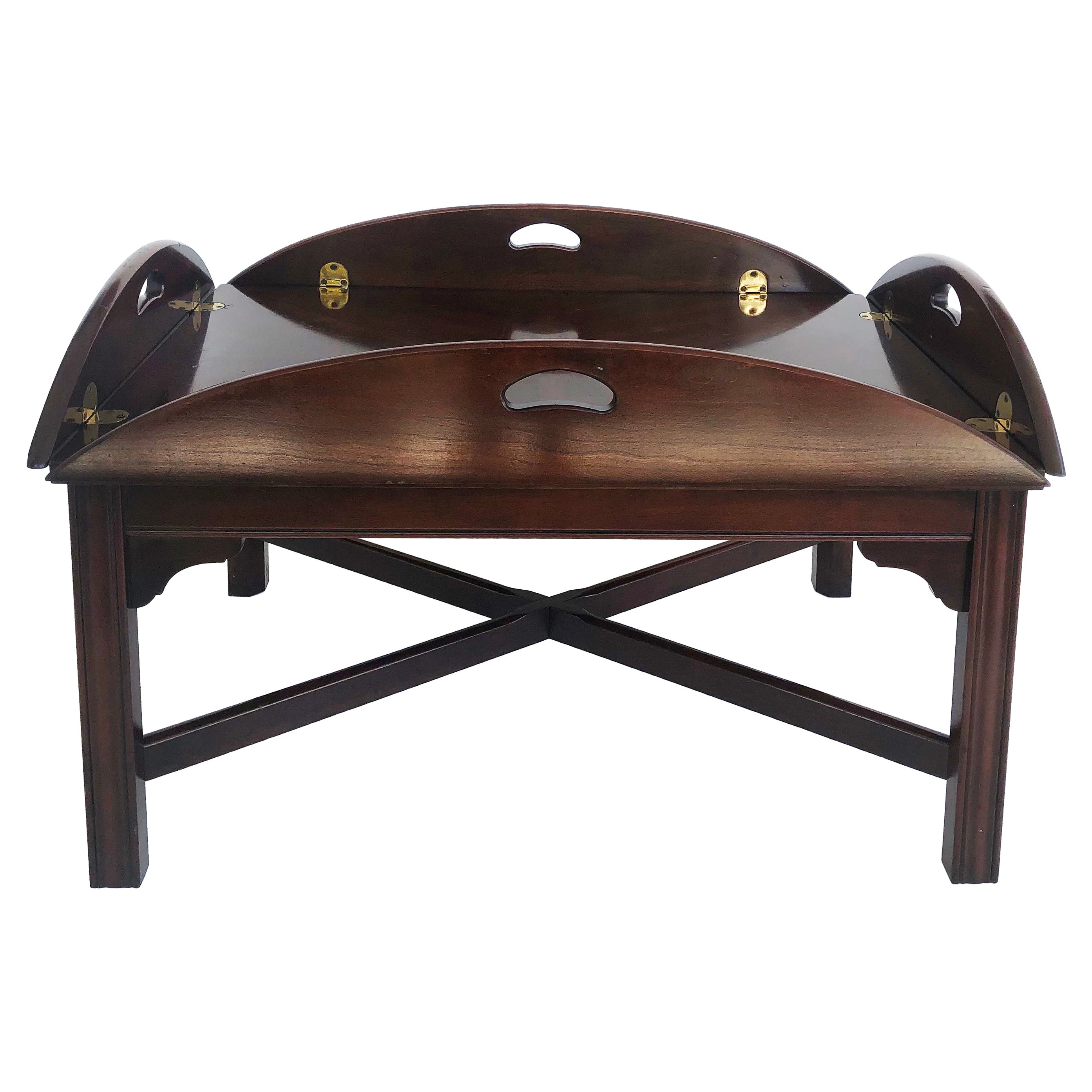 Antique Georgian Mahogany Butlers Tray Table at 1stDibs