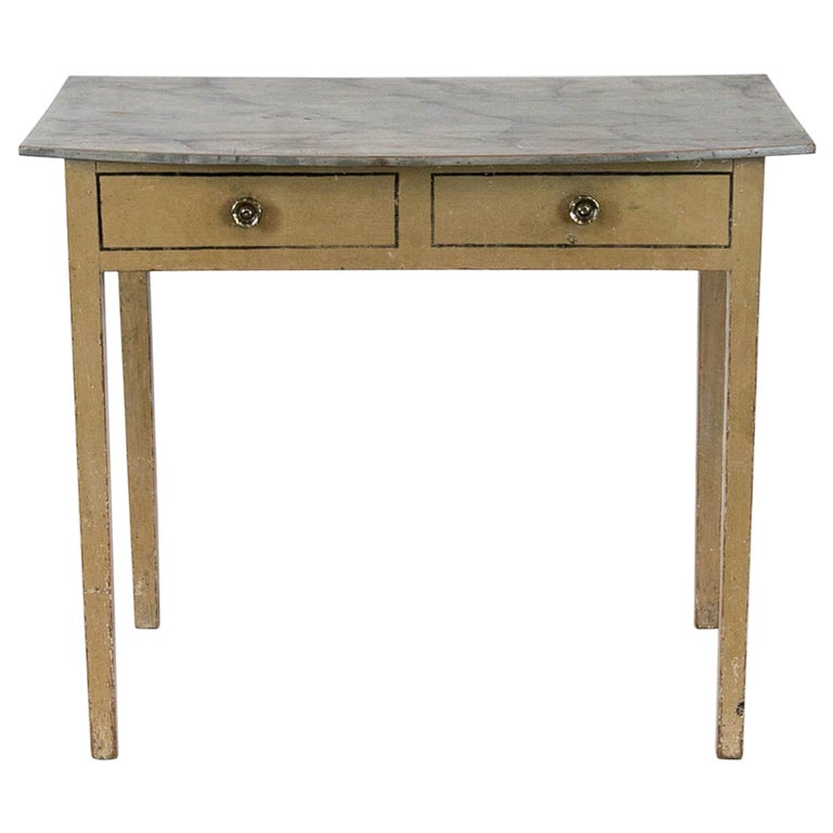 Painted One Drawer Side Table For Sale at 1stDibs