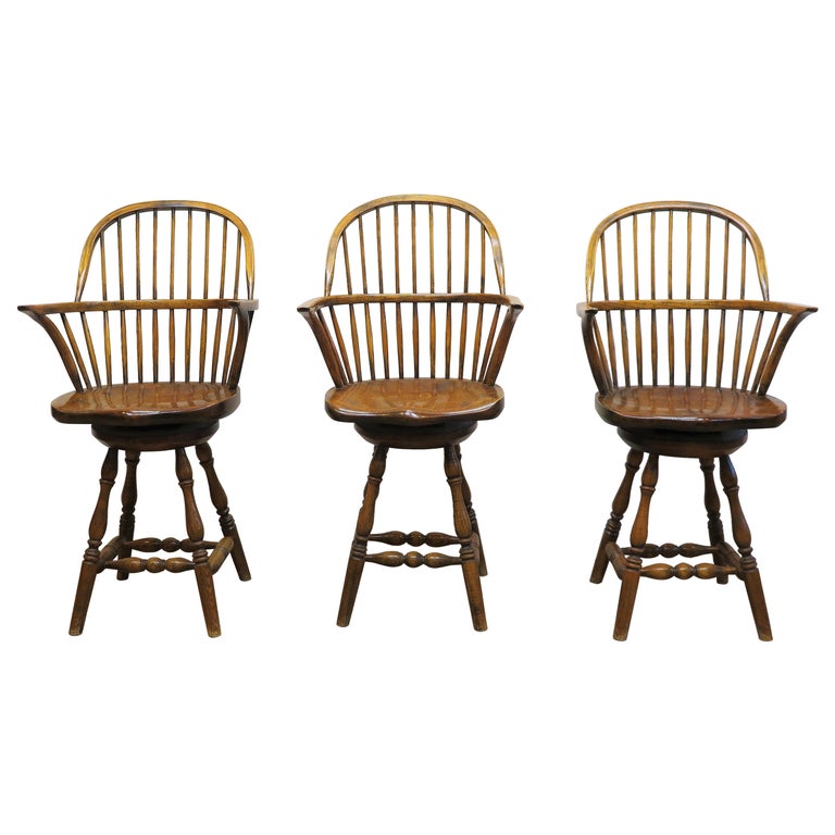 Windsor Swivel Arm Stools Bar Counter at 1stDibs