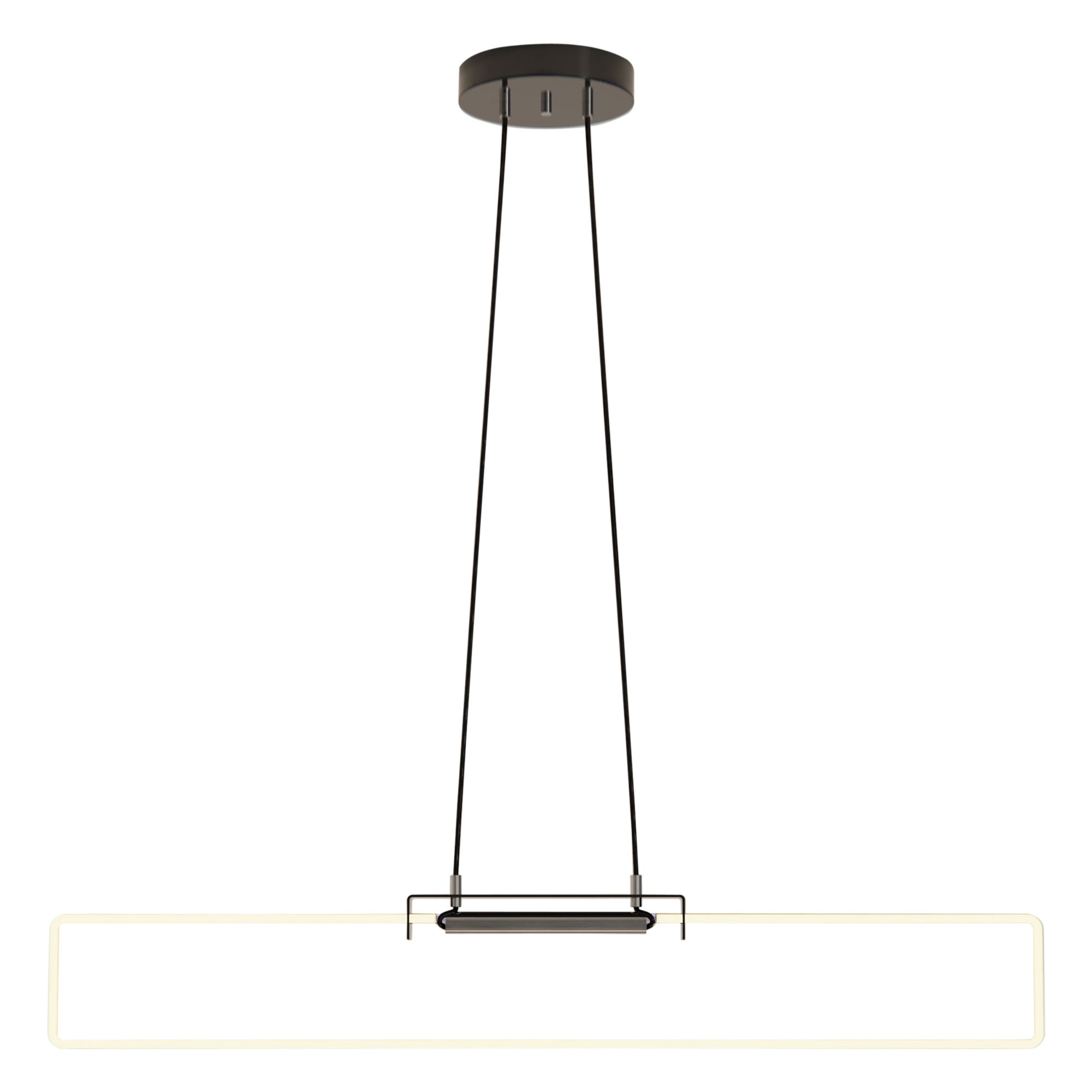 Ra Line Pendant Lamp in Borosilicat Glass and Bronze For Sale at 1stDibs