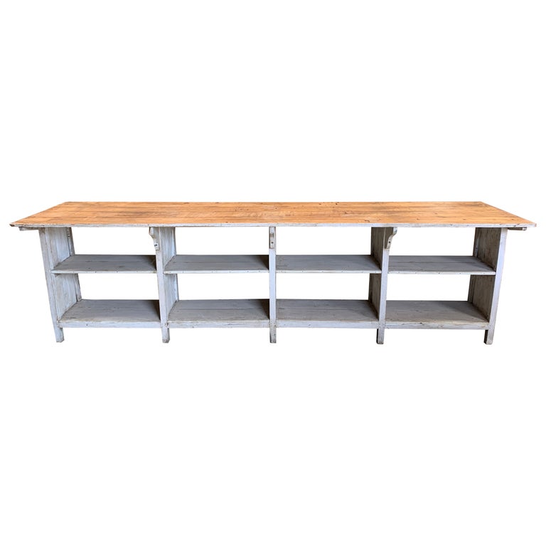 Rustic Wooden Bar Console at 1stDibs