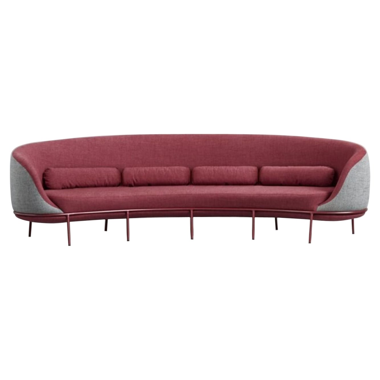 Edra "Tatlin" Round Red Sofa, Italy at 1stDibs