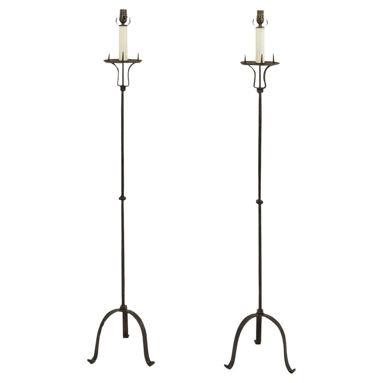 Hand-Forged Iron Floor Lamps at 1stDibs