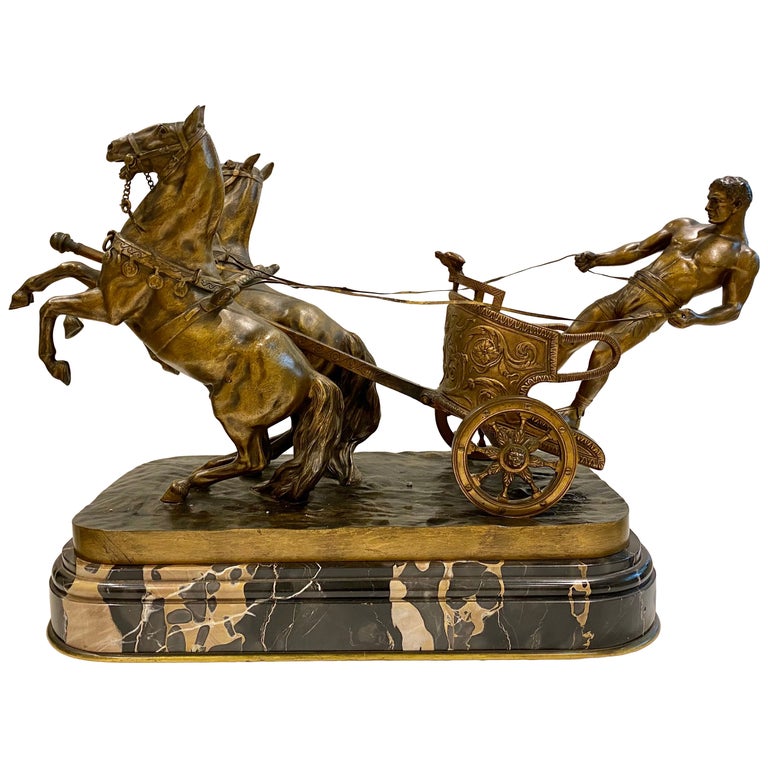 Arthur Strasser 'Austrian, 1854–1927' a Roman Charioteer Bronze at 1stDibs