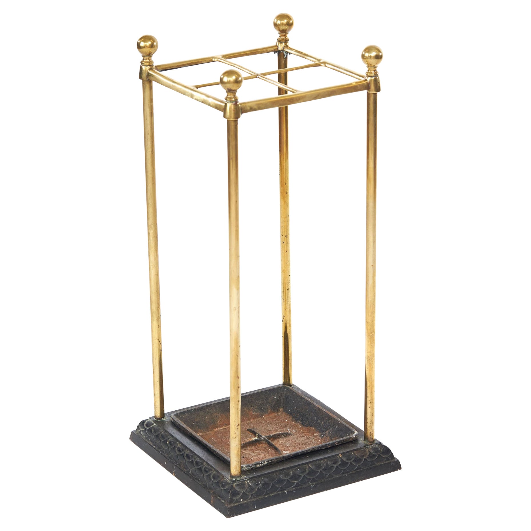 19th Century Brass Boot Stick Stand at 1stDibs