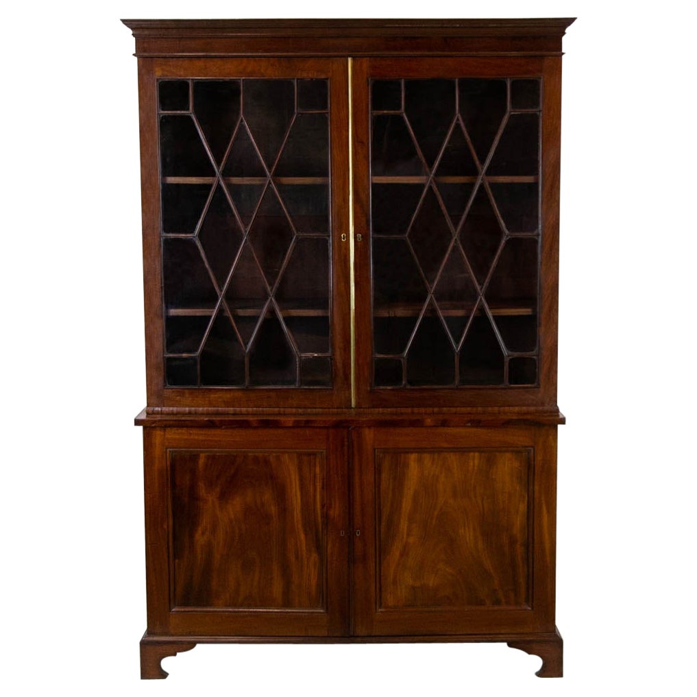 Victorian Oak Step Back Library Bookcase at 1stDibs