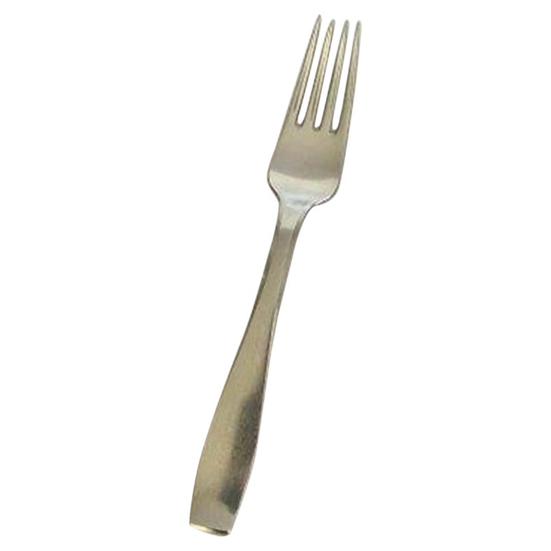 Georg Jensen Stainless 'Plata' Lunch Fork For Sale at 1stDibs