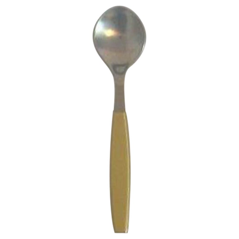 Georg Jensen Stainless 'Strata, Yellow' Dessert Spoon For Sale at 1stDibs