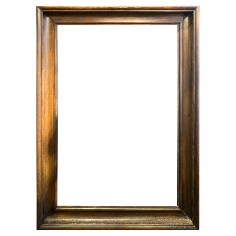 Extra Large Brown Walnut Wood Frame, France, 19th Century at 1stDibs