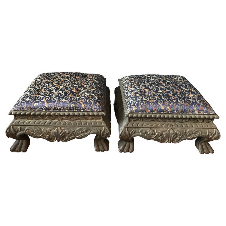 Pair of Anglo, Indian Foot Stools at 1stDibs | foot stools for sale ...
