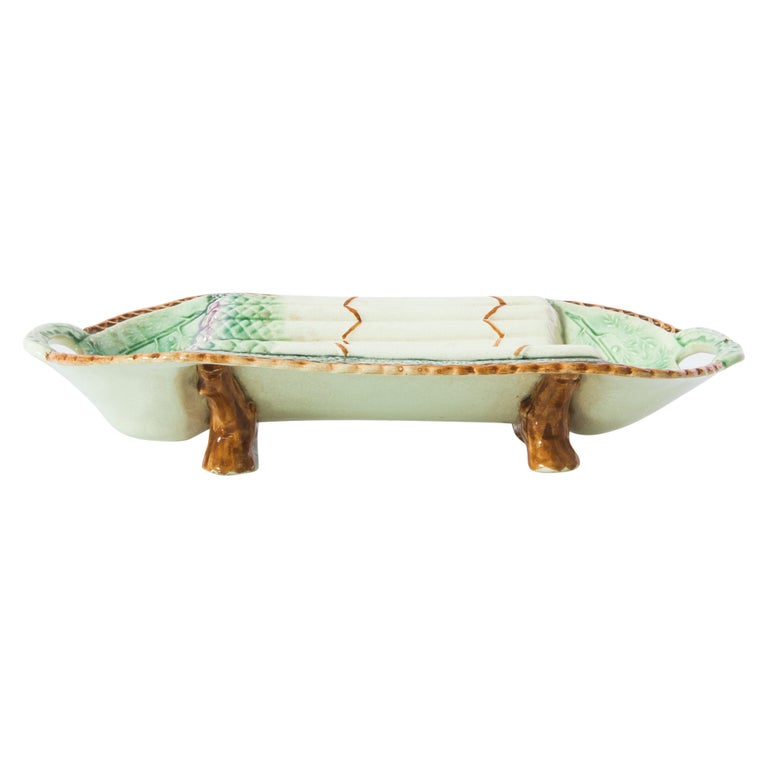 1900s French Ceramic Asparagus Platter at 1stDibs