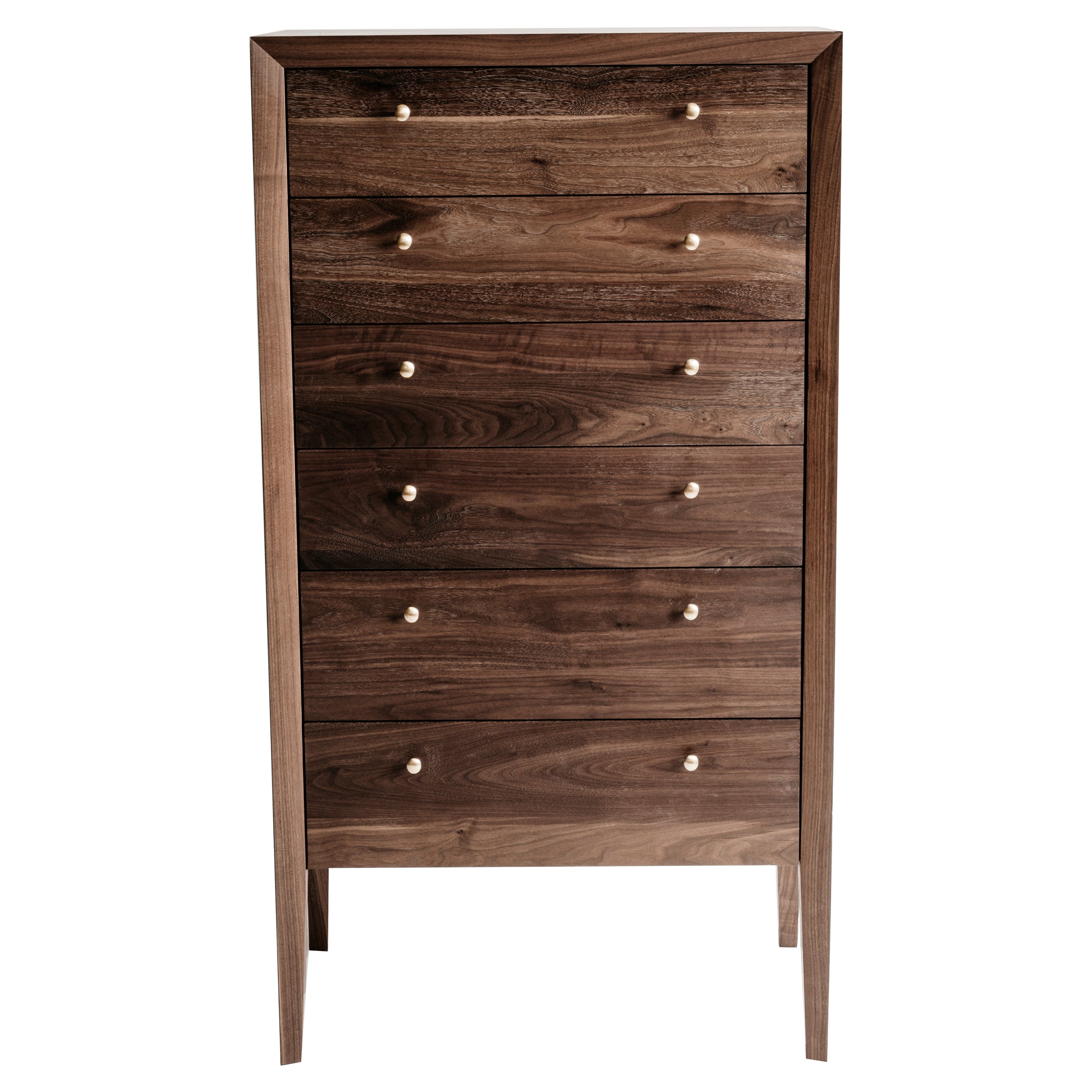 Drawers Chest of Drawers "Checkered" Massiv Walnut Handmade For Sale at ...