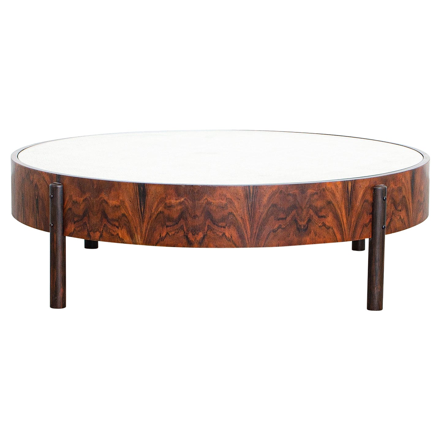Brazilian Rosewood and Black Granite Coffee Table at 1stDibs