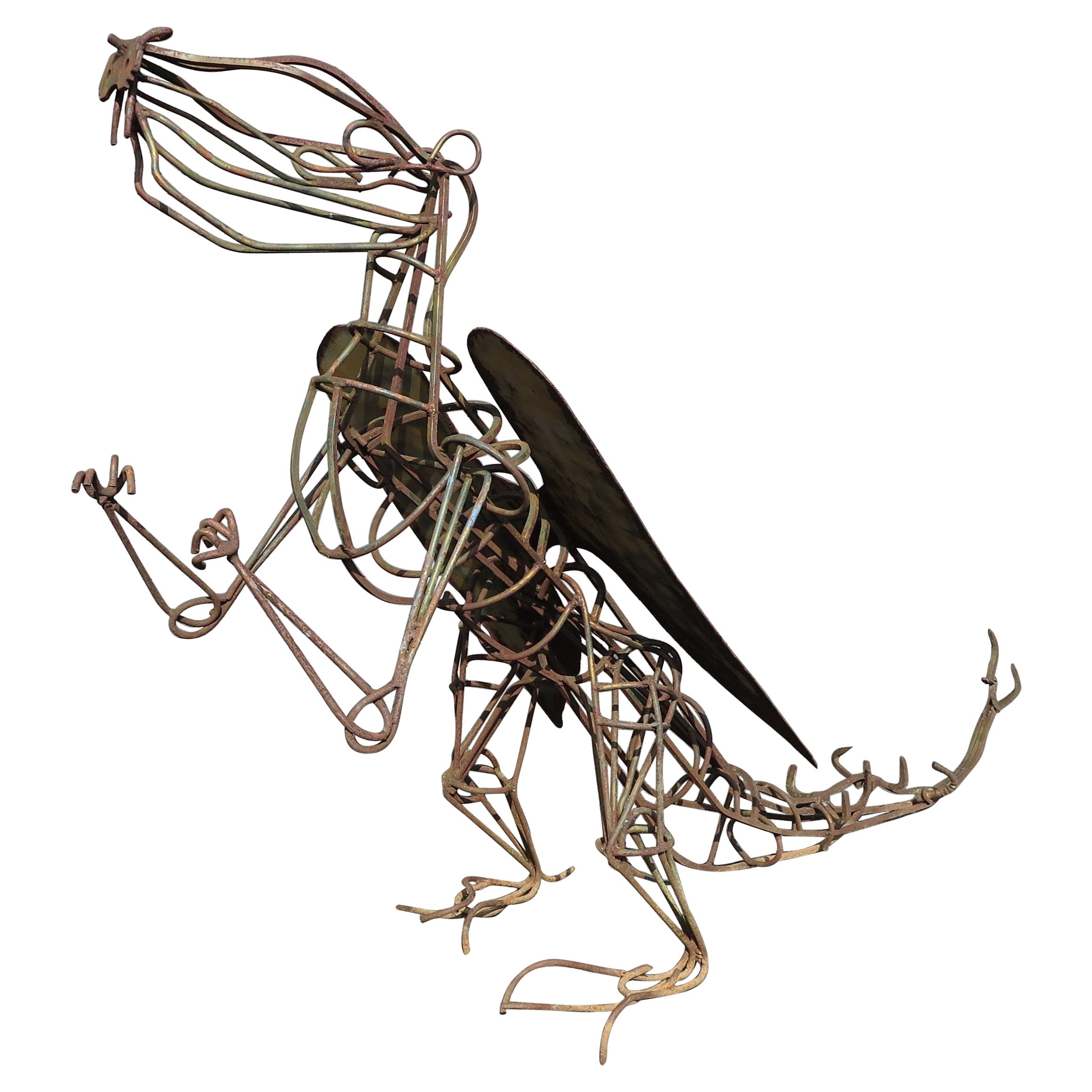 Outdoor Metal Dinosaur Sculpture at 1stDibs