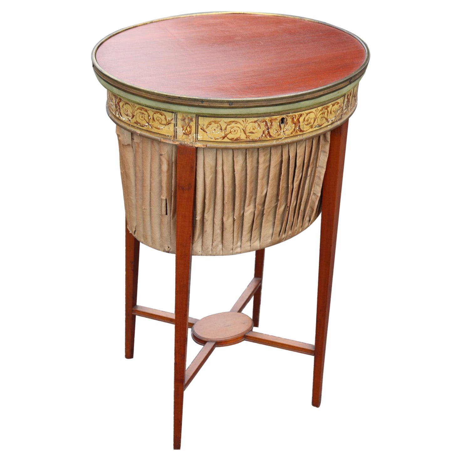 Regency Pen Work Sewing Table at 1stDibs