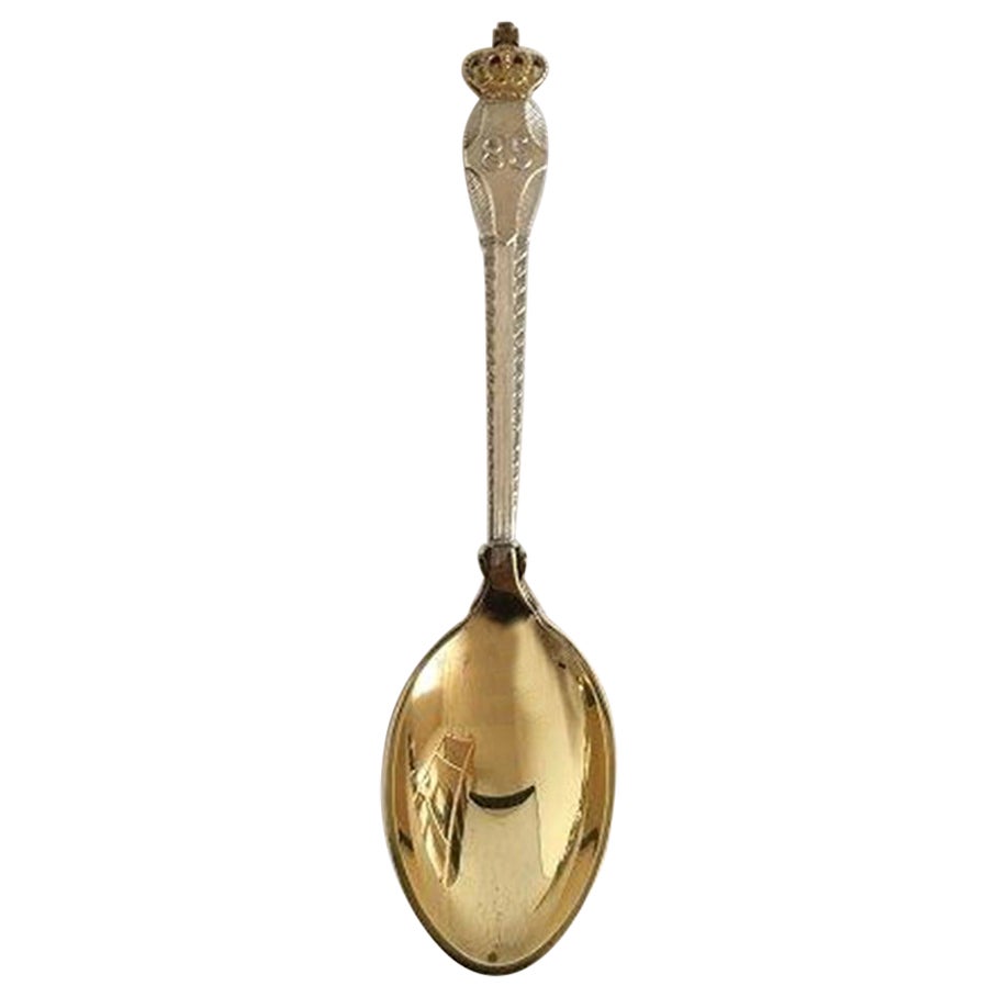 Anton Michelsen Commemorative Spoon in Gilded Sterling Silver from 1903 ...