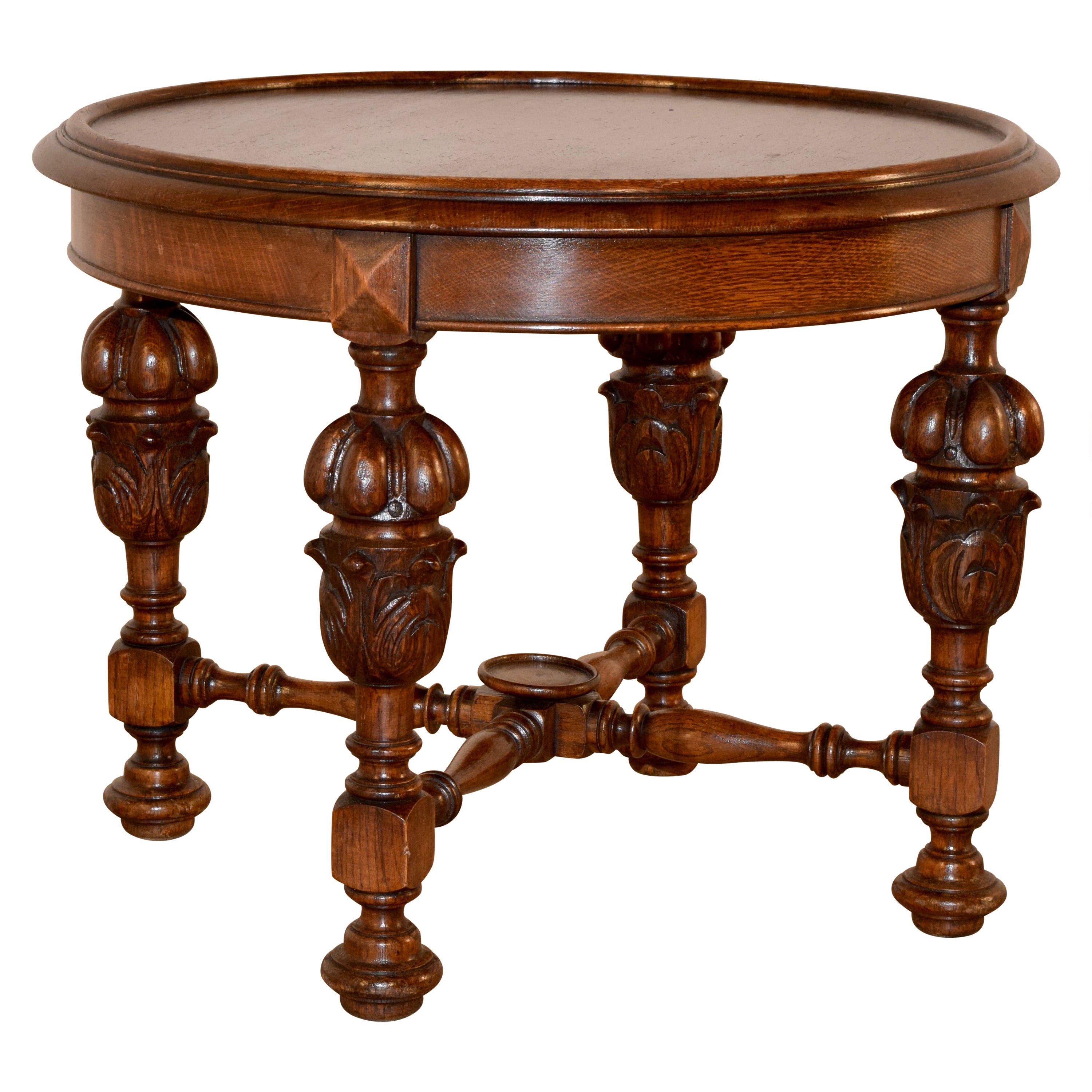 19th Century Carved Oak Table with Grotesque Faces For Sale at 1stDibs