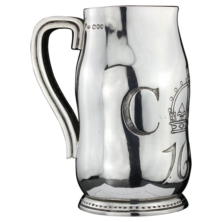 Victorian Large Sterling Silver Jug, London 1890 For Sale at 1stDibs